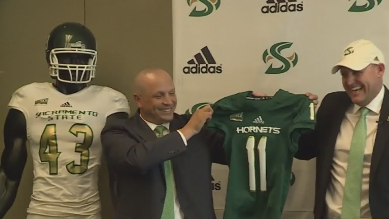Sacramento State football coach Troy Taylor talks local roots - YouTube
