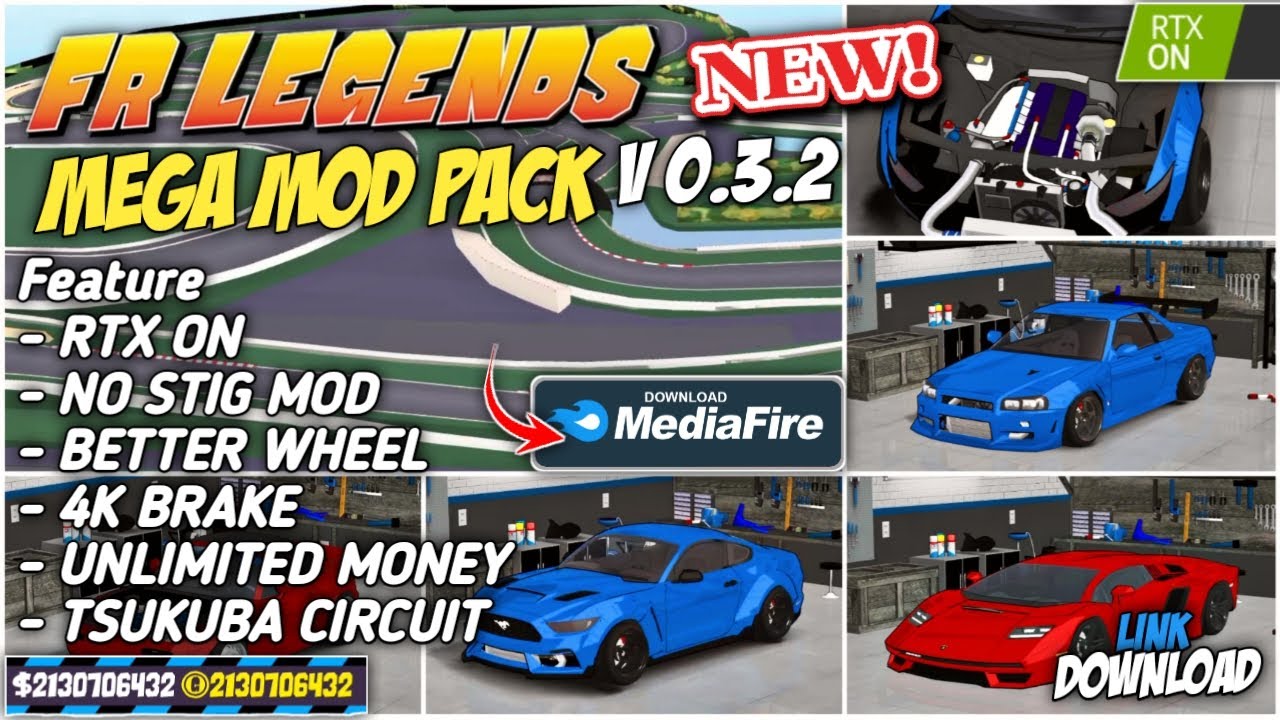Download FR Legends Mega Mod Pack V 0.3.2 | | Lamborghini | Mustang ...