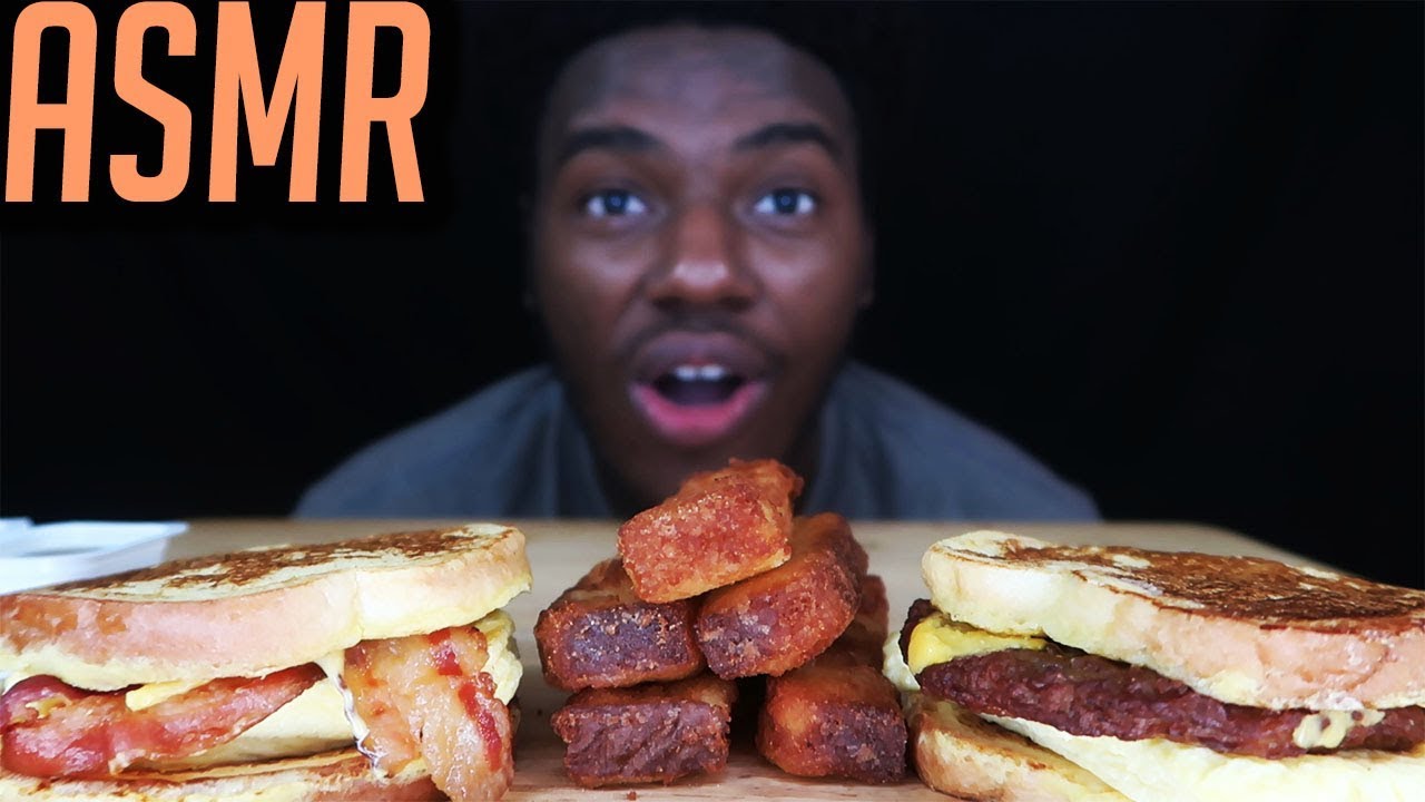 ASMR BREAKFAST SANDWICH AND FRENCH TOAST STICKS | CRUNCHY RELAXING ...