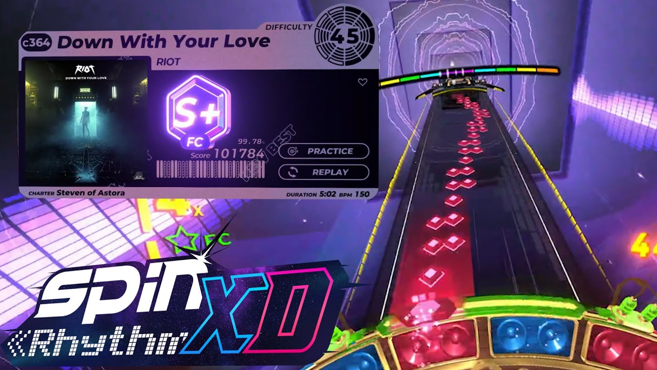Spin Rhythm XD - Down With Your Love by RIOT (custom chart) XD ...