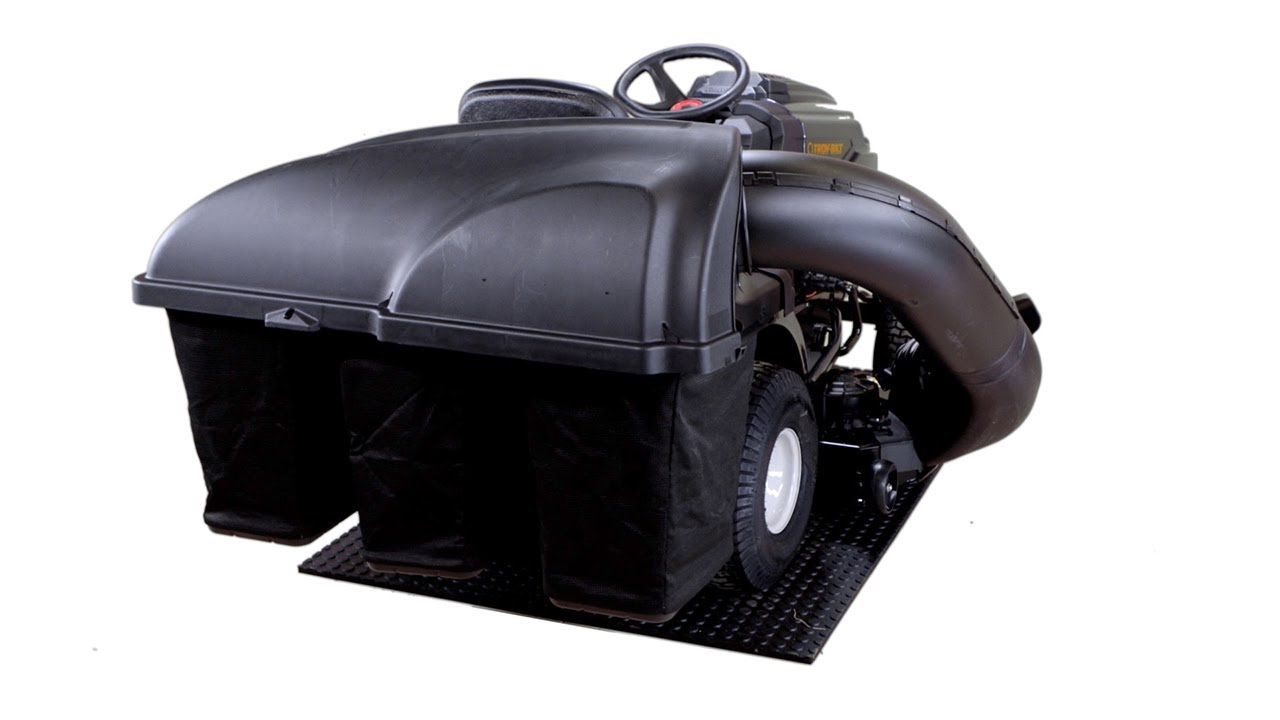 How to Install a Triple Bagger on a Troy-Bilt Riding Lawn Mower ...