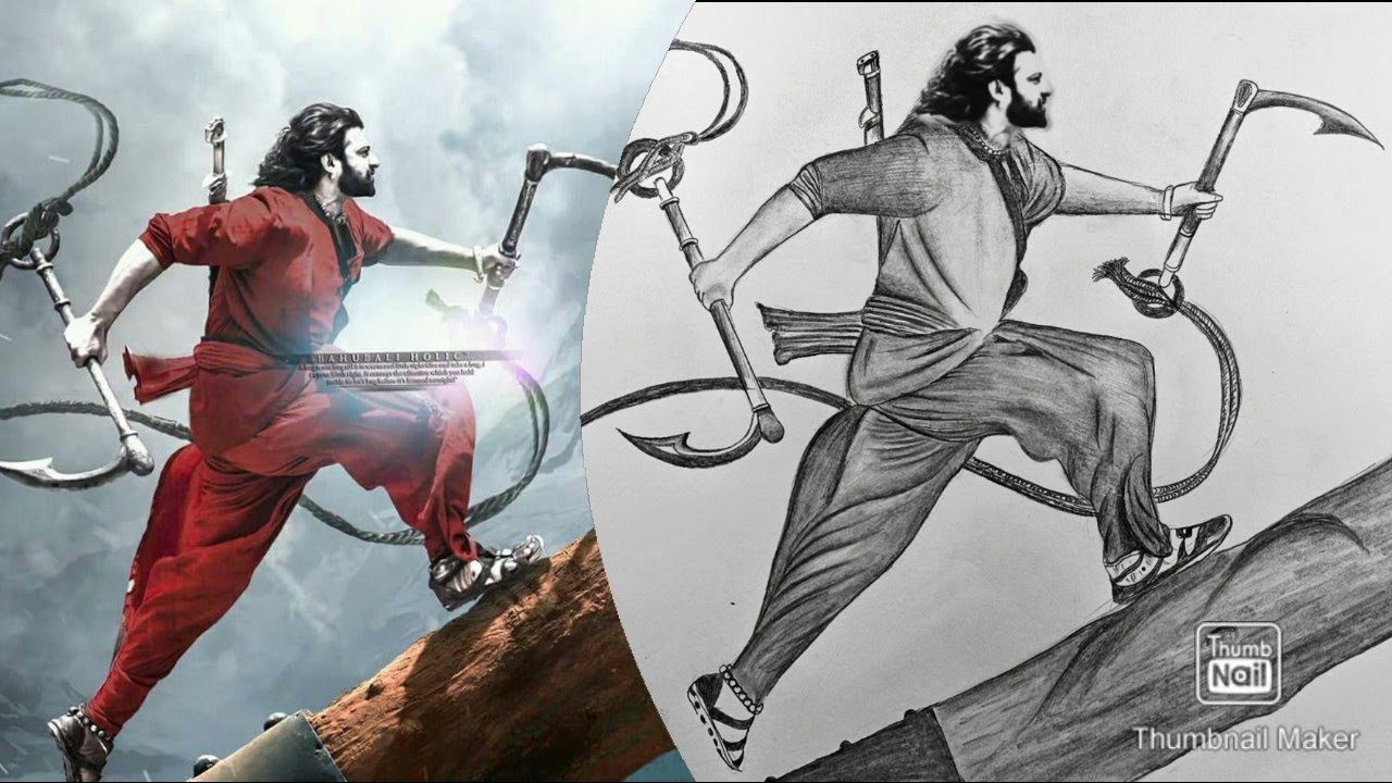 Bahubali Poster Drawing