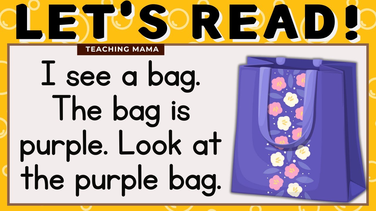 LET'S READ! | ENGLISH READING PRACTICE | SIMPLE SENTENCES FOR KIDS ...