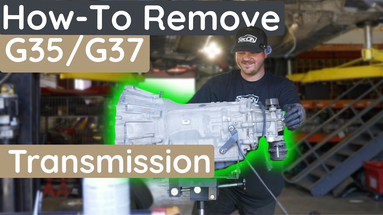 How to Remove a G35/G37 Sedan Automatic Transmission - YouTube