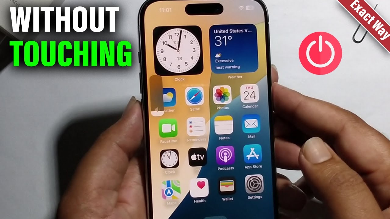 How to power off iPhone without touching screen 2026 (Any iphone) - YouTube