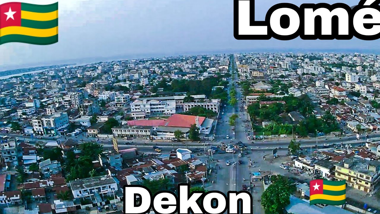 4k ultra HD view of the capital city of Togo 🇹🇬 Dekon Lomé center town ...
