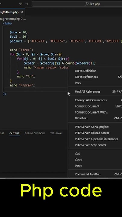 How make a zigzag pattern in php...#shorts , #php , #programming , # ...