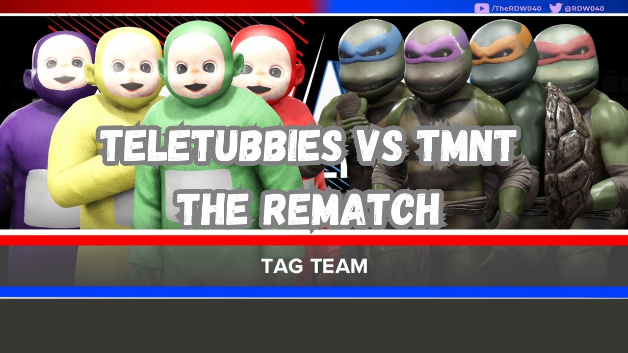 WWE 2K24 - The Rematch - Teletubbies vs Teenage Mutant Ninja Turtles ...