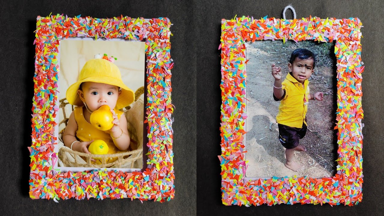 Handmade Photoframe || Photo frame making at home || Diy photo frame ...