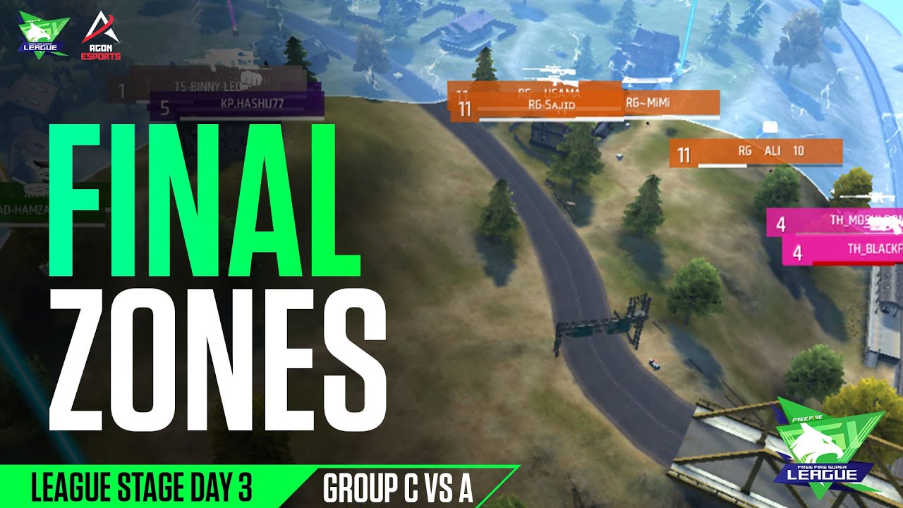 FINAL ZONES League Stage Day 3 - Free Fire Super League #RzxEsports # ...