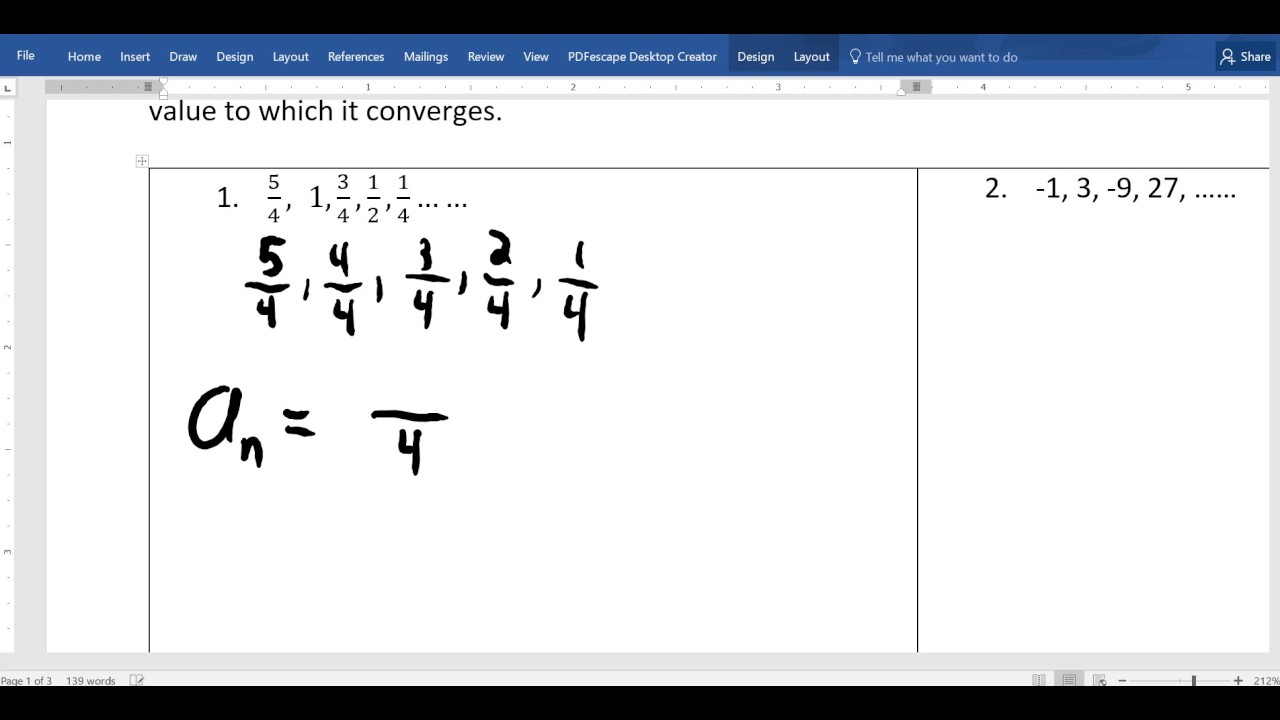 Geometric Series Quiz Review #1 - YouTube