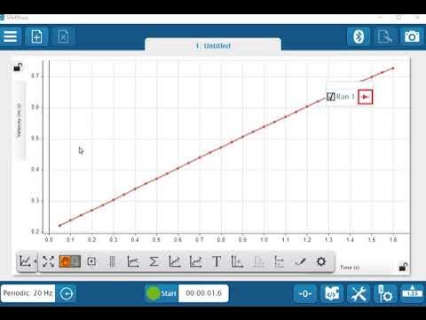 Using Sparkvue to work out the change in velocity - YouTube