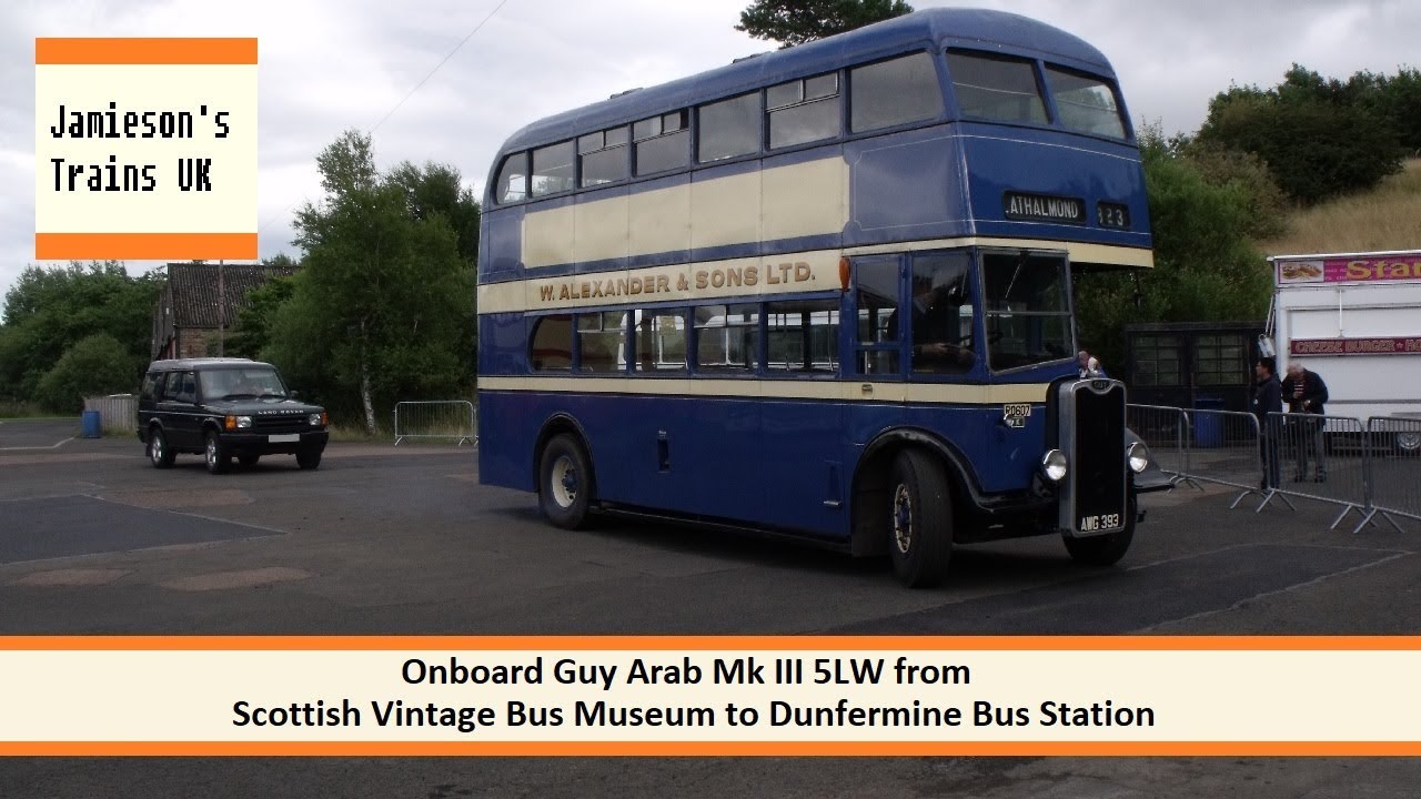 Onboard Guy Arab Mk III 5LW from Scottish Vintage Bus Museum to ...