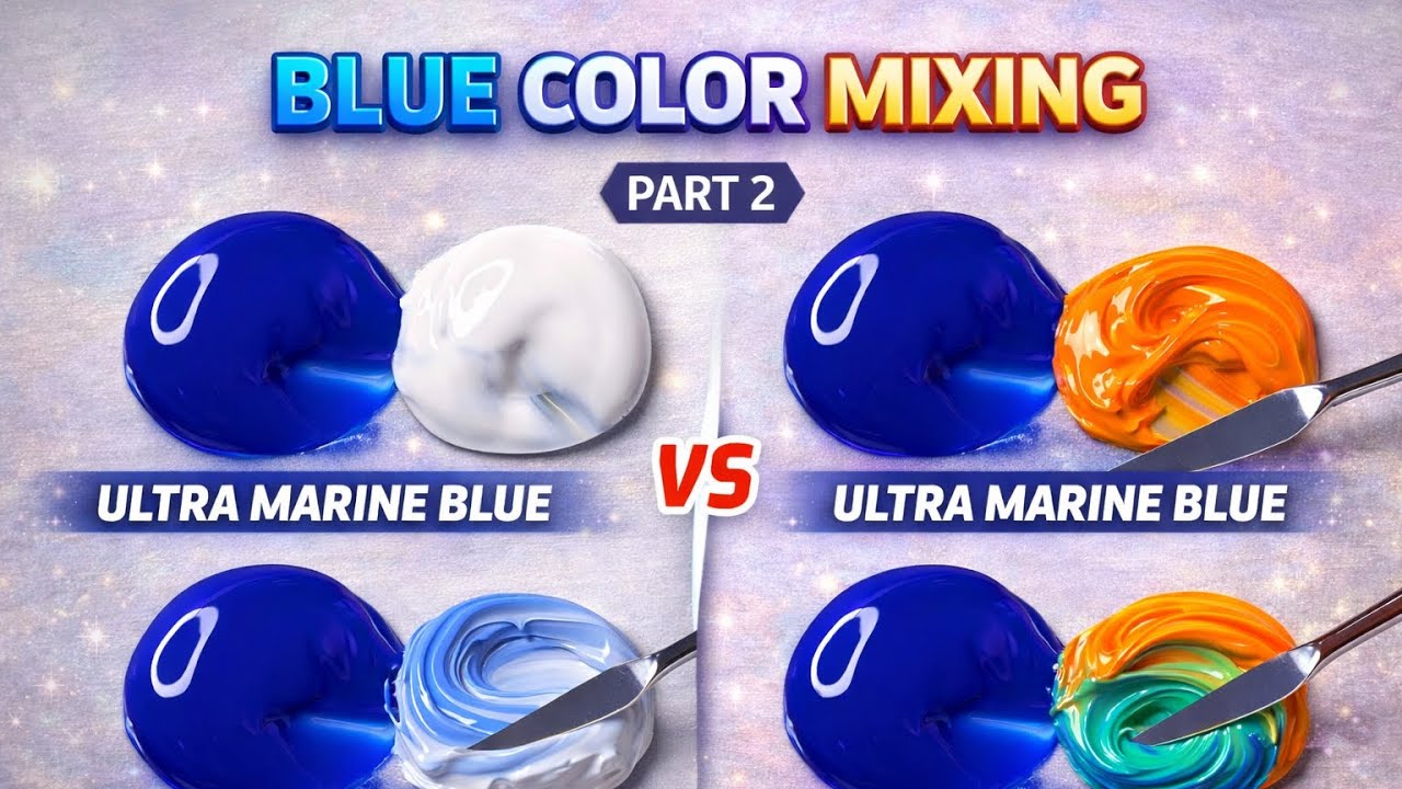 Blue Color Mixing Secrets | Part 2 | New Unique Recipes 🎨 - YouTube