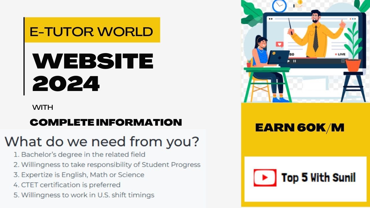 E-Tutor World Tutoring website Complete Information 2024 / Average ...