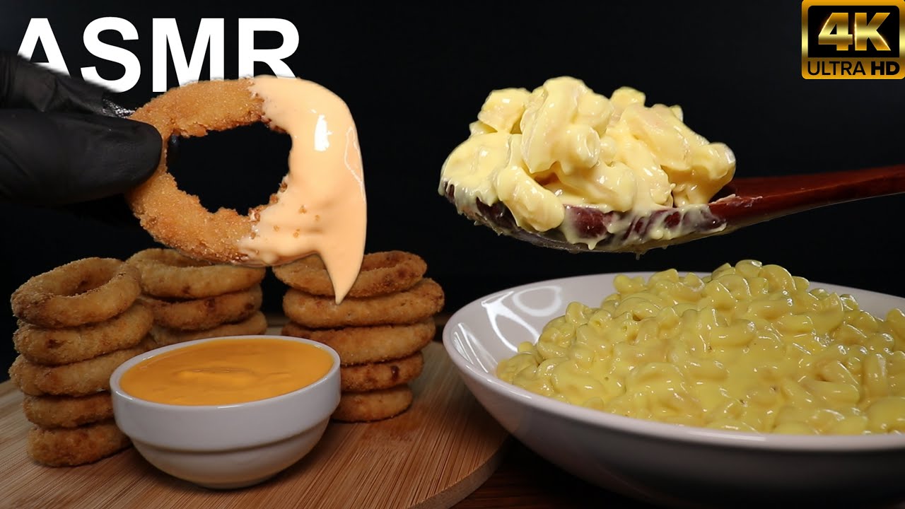 ONION RINGS, MAC & CHEESE, CHEESE, MUKBANG, ASMR - YouTube