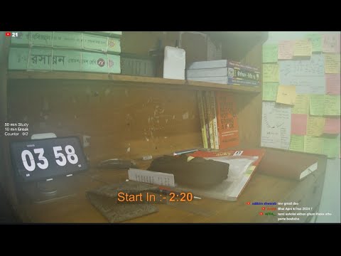 Night Study 4 hours | Study with me live | Pomodoro Timer 50 MIN 10 MIN BREAK | LIVE STUDY - YouTube