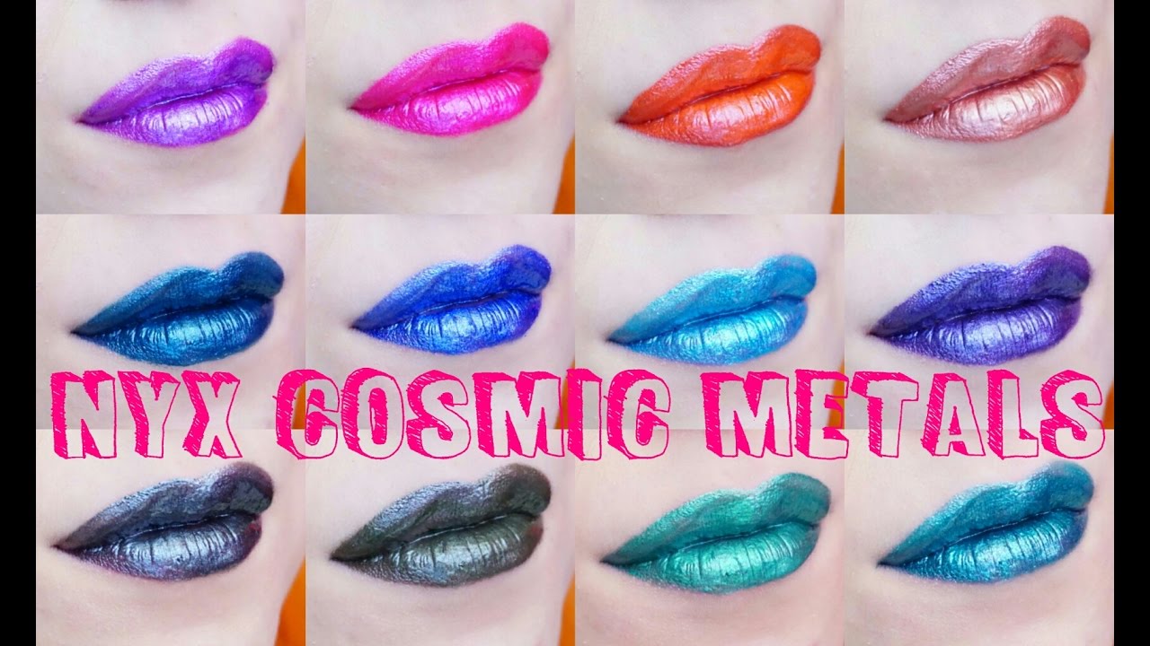NYX COSMIC METALS SWATCHES & REVIEW ESPAÑOL | OCEANSOFBLOOD - YouTube