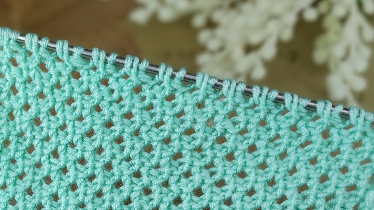Very easy openwork two needle knitting pattern👌 - YouTube