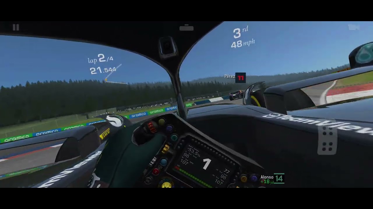 Realracing 3 F1 Driver camera view full race - YouTube