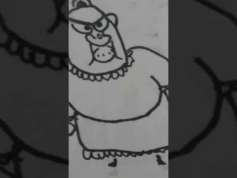 Mrs Julia Wicket drawing from Mr bean,easy to make, please like and ...