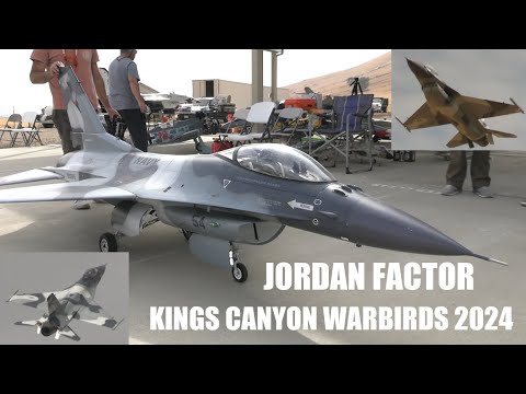 JORDAN FACTOR BVM F-16 TURBINE JET flown at Kings canyon Warbirds event ...