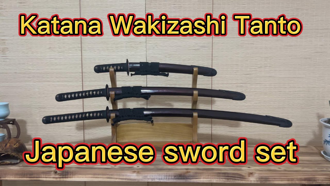 HanBon Forge Japanese Samurai Sword Set ( Katana + Wakizashi +Tanto ...
