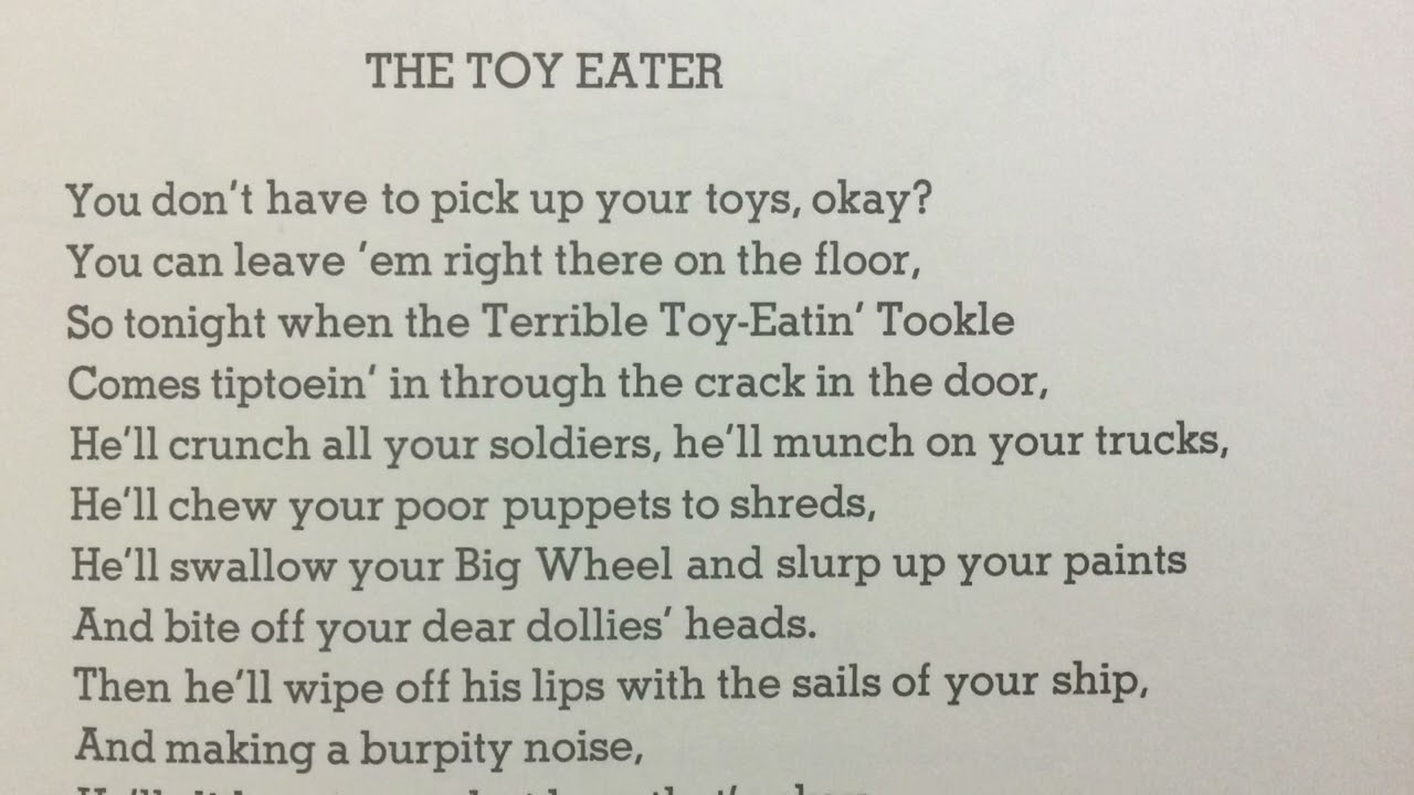 Onomatopoeia Poems By Shel Silverstein