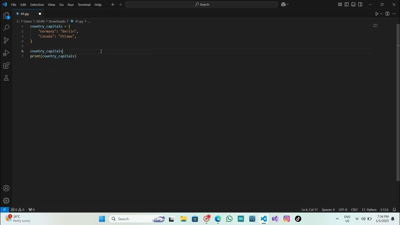 Python (Programming Language) Project 43: 'Add Items to a Dictionary' Created by Trishanth Kumar ...