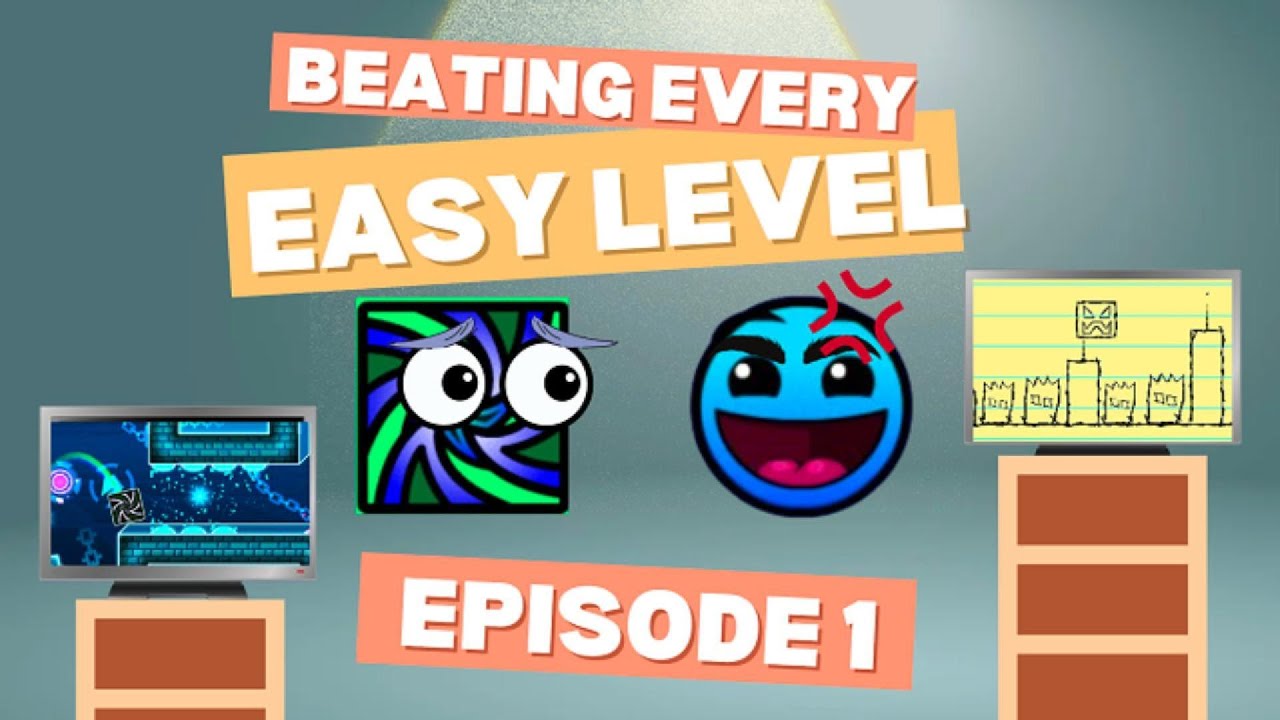 Beating EVERY Easy Level - Episode 1 (Geometry Dash) - YouTube