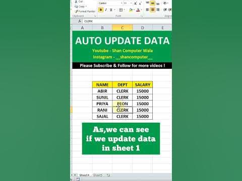 Excel Formula Hacks | Auto Update Data in Excel #shorts #excel #viral - YouTube