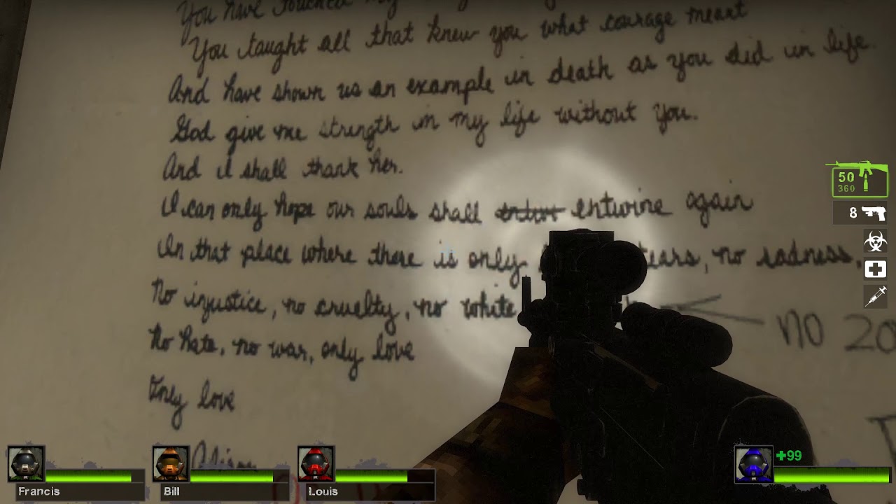 My favorite wall graffiti, Left4Dead2 - YouTube