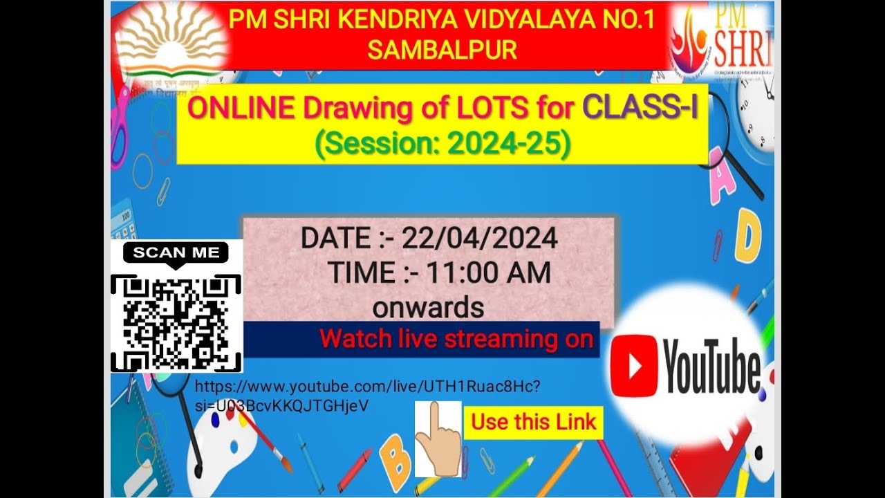 ONLINE DRAWING OF LOTS FOR CLASS 1 SESSION 2024-25. - YouTube