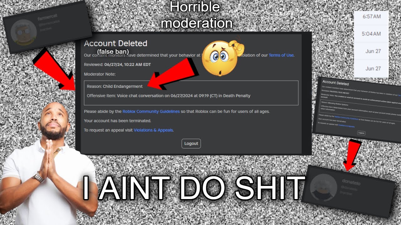 Dear Roblox moderation team. - YouTube