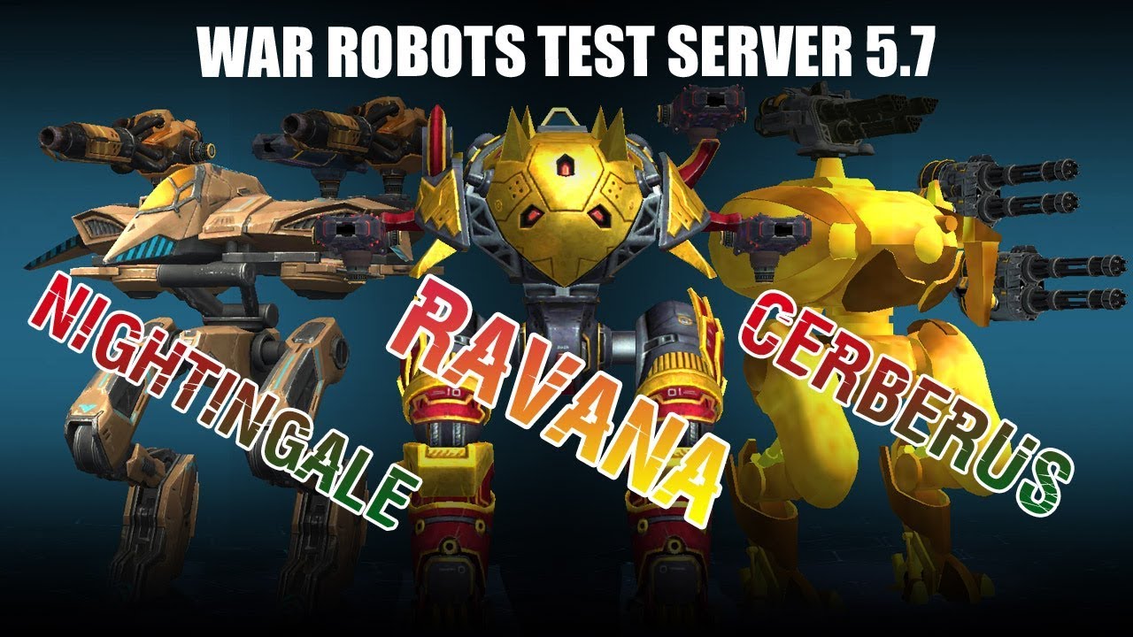 War Robots Test Server : New 3 Robots Ravana Full Skin - YouTube