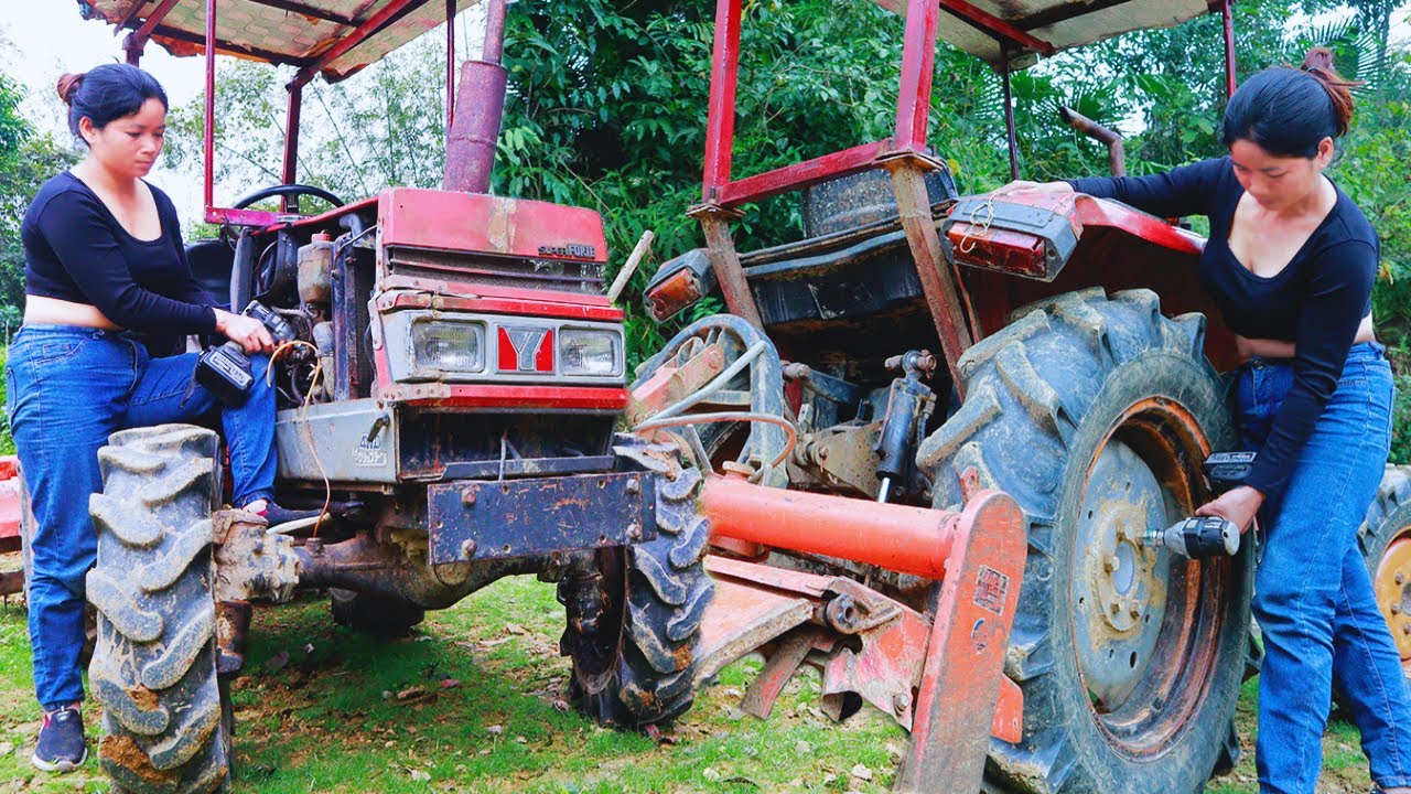 Mechanic Girl repairs tractor help farmers, Mechanical Genius Girl ...
