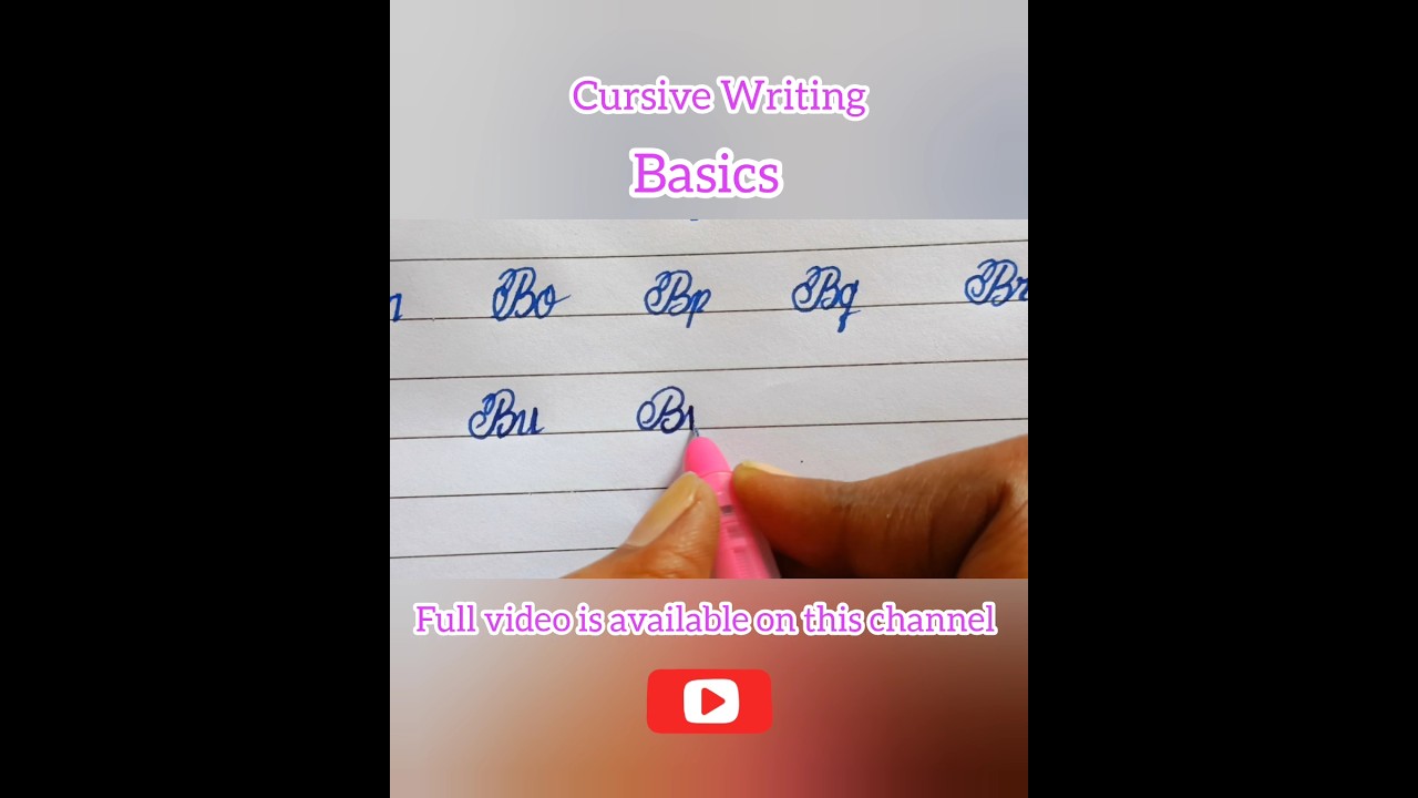 Basics of Cursive Writing #handwriting #shorts - YouTube