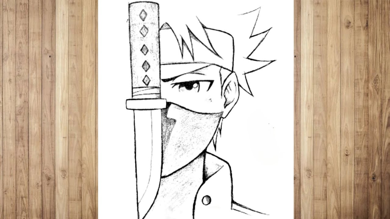 How to draw Anime Ninja boy Step By Step - YouTube