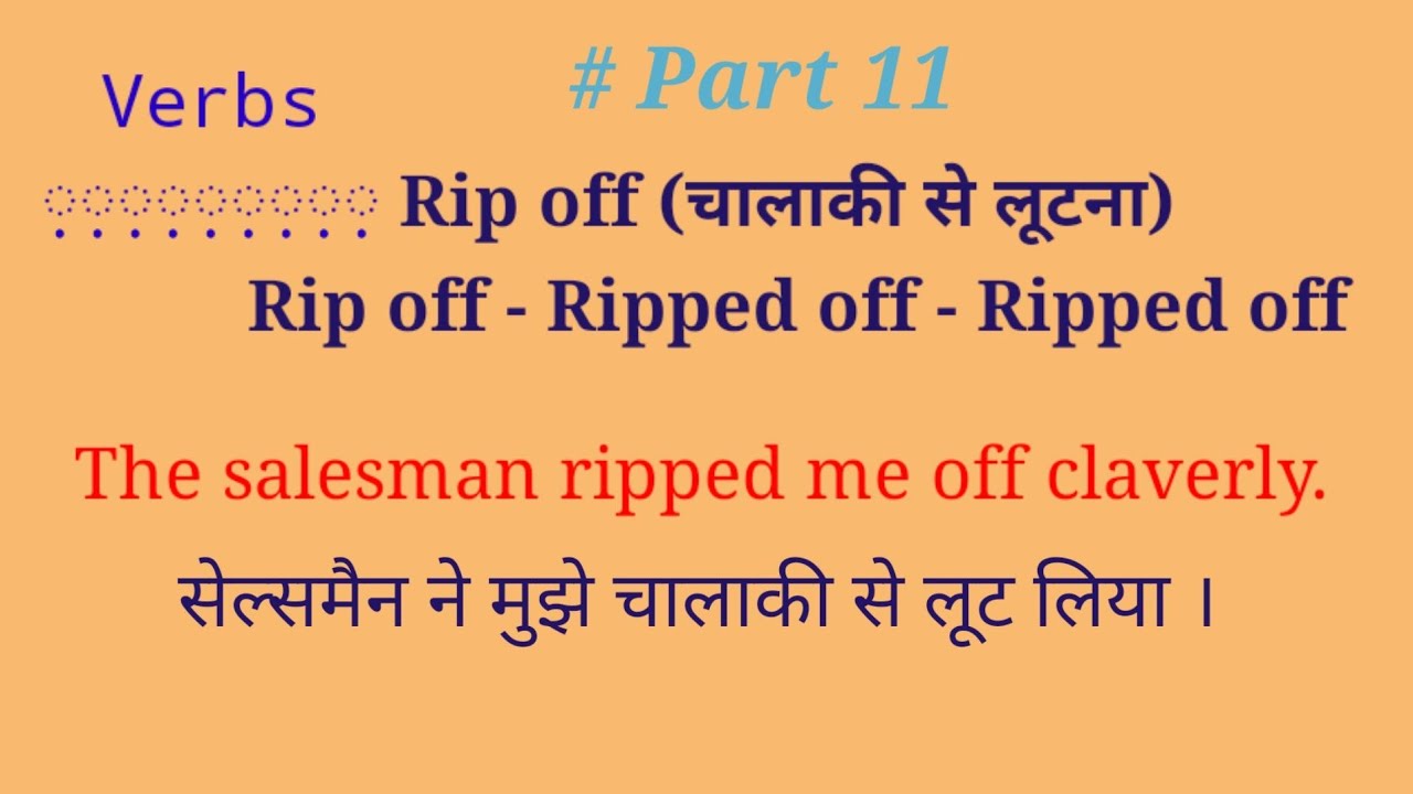 Verb Impose and Rip off, meaning with examples ll #viral #youtubevideo ...