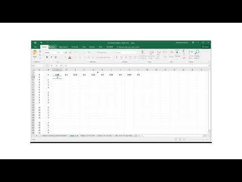 How to Construct Table 5 from Appendix B using Excel - YouTube