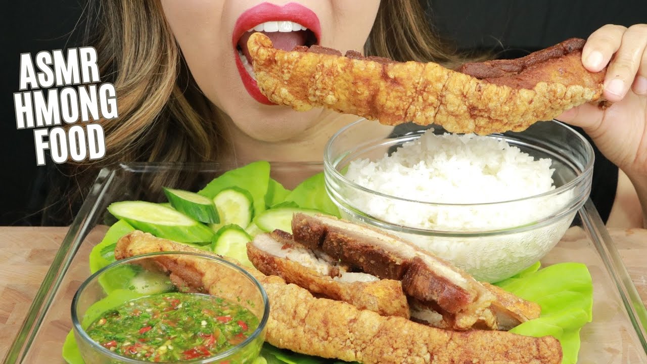FRIED PORK BELLY AND RICE WITH WATER ~ HMONG COMFORT FOOD - YouTube