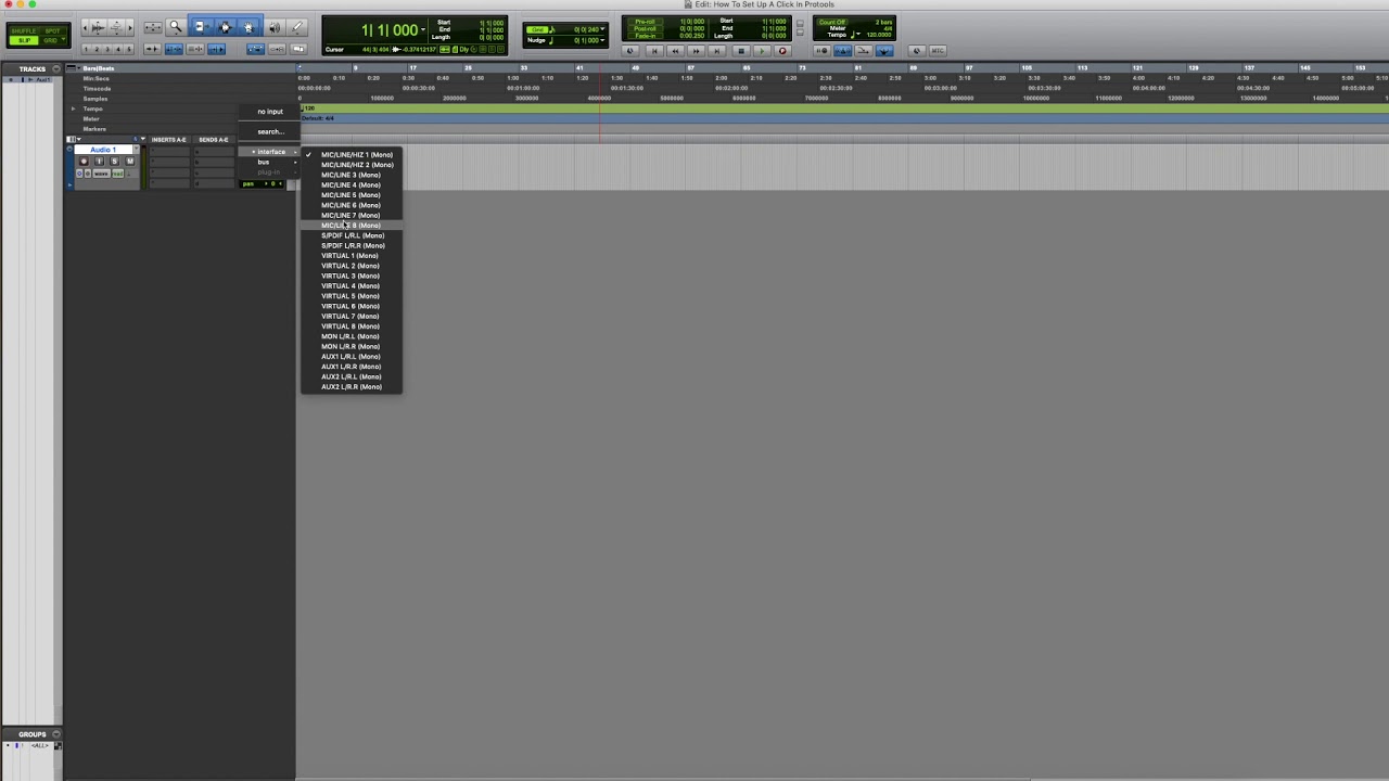 How To Change Input Channel In Pro Tools - YouTube