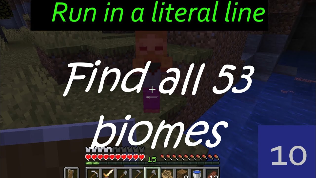 Running in a literal line until I find every biome (S2E10) - YouTube