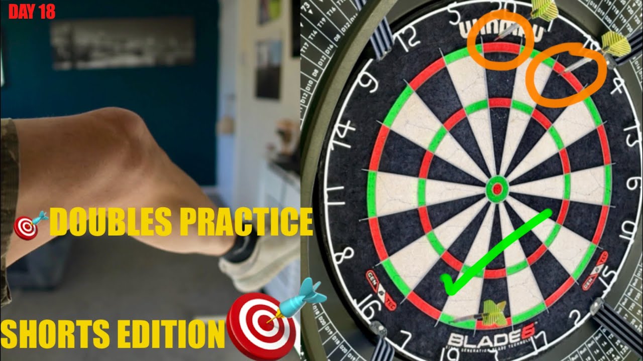 DAY 18 DOUBLES DARTS 🎯 PRACTICE (Shorts Edition) #darts - YouTube