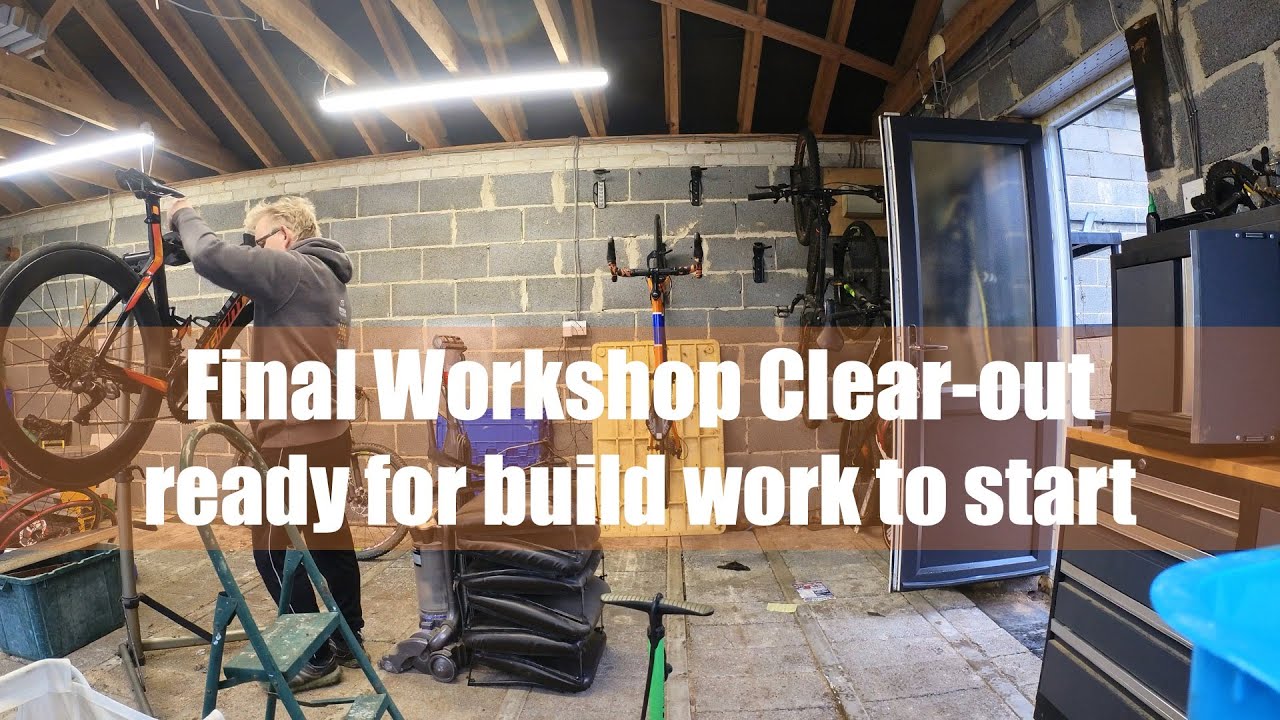 Clearing the old workshop ready for building work to start - YouTube