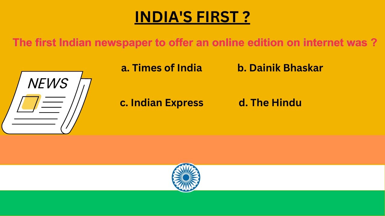 GK Quiz on India's First - Part 1 II General Knowledge II GK QUIZ II GK ...