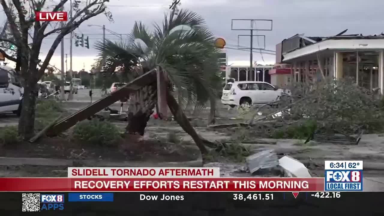 Recovery efforts underway in Slidell following April 10 tornado - YouTube