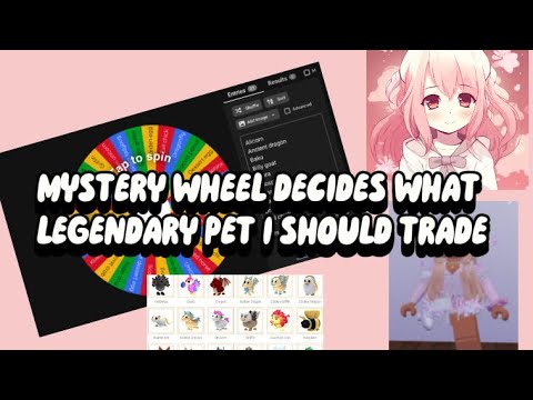 Mystery wheel decides what LEGENDARY PET I should TRADE in adopt me ...
