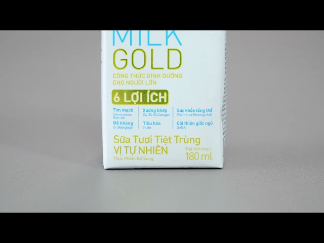 Sữa tươi tiệt trùng TH true MILK Gold hộp 180ml