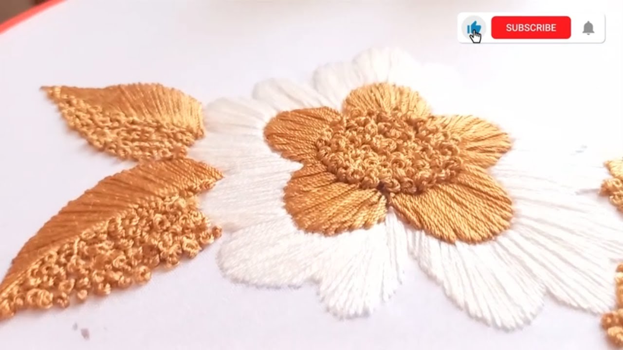 embroidery flower designs/easy embroidery flowers for beginners - YouTube